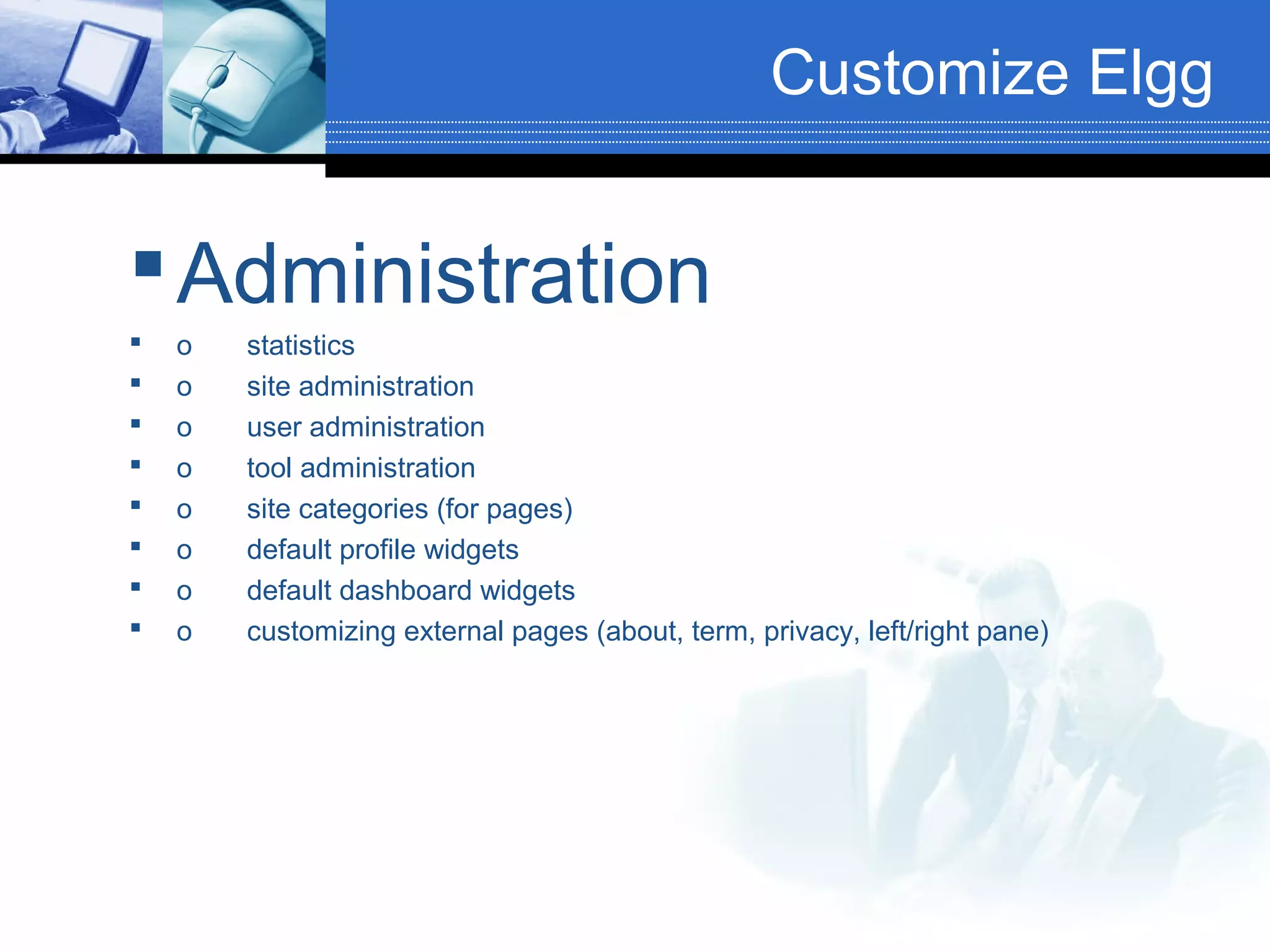 The Elgg Social Networking Framework | PPT