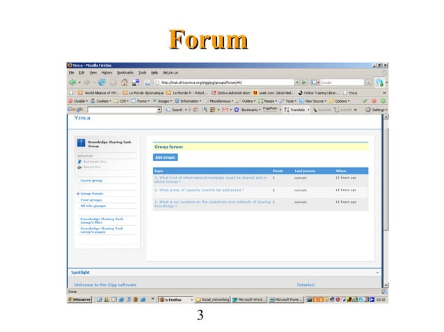 Elgg Tutorial - Brief overview | PPT | Social Networking | Internet