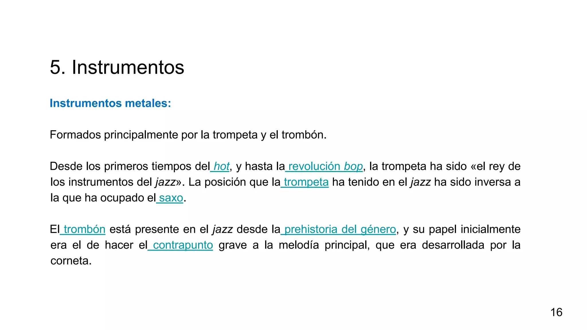 El género musical jazz | PPT