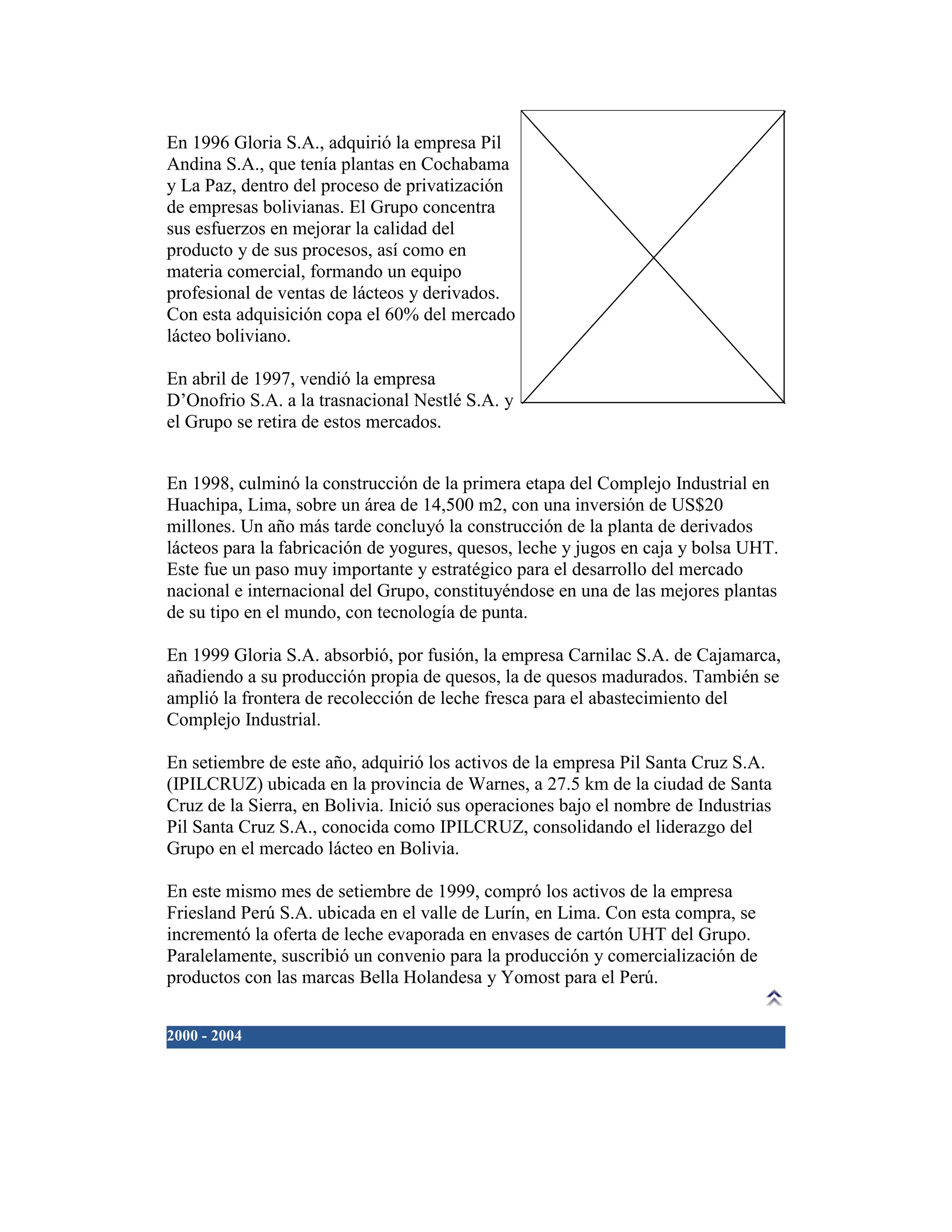 El grupo gloria es un conglomerado industrial de capitales peruanos con ...