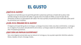 El gusto | PPTX