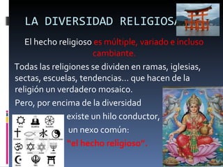 El hecho religioso ppt | PPT