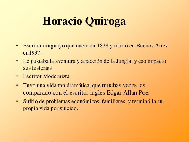 Horacio quiroga el hijo - rytetext