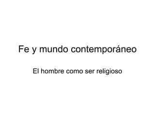 El hombre ser religioso | PPT