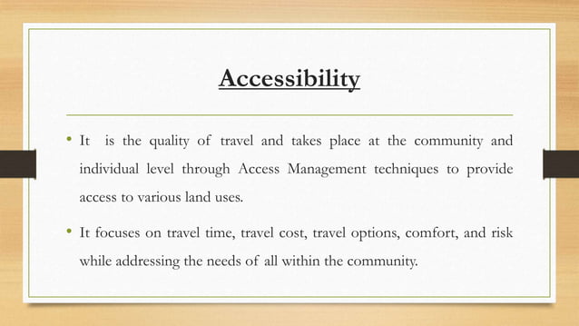 functions of transportation network-cocncept of accessibility an ...