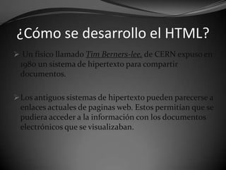 El html | PPTX