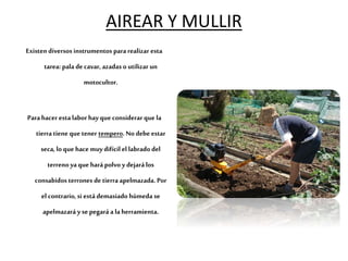 El huerto ecológico | PPTX