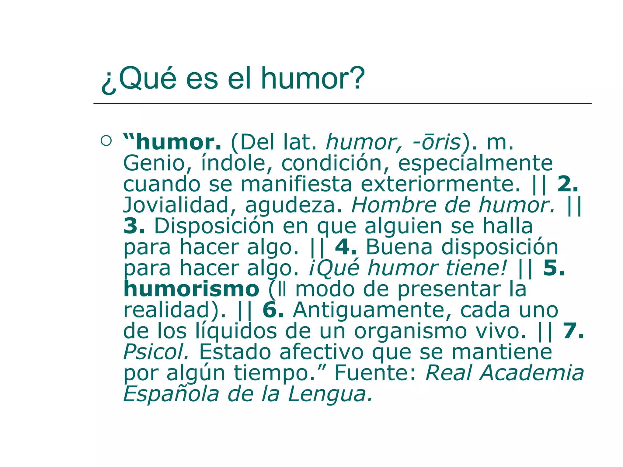 El Humor Y Sus Cambios En Las Personas | PPT