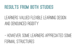 Messy realities: Investigating learners' experiences in MOOCs | PPT