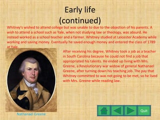 Eli Whitney Presentation | PPT