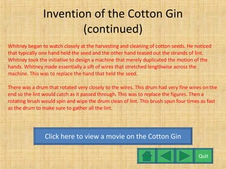 Eli Whitney Presentation | PPT