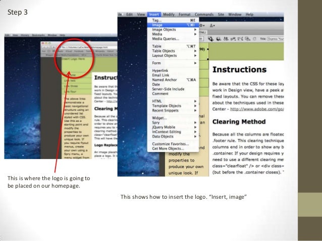 Inserting Logo - Step by step