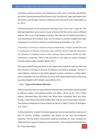 Study on groundnut shell ash as partial replacement of cement in ...