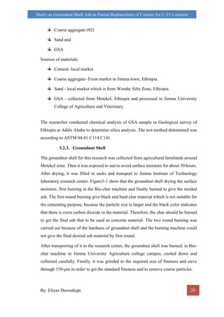 Study on groundnut shell ash as partial replacement of cement in ...