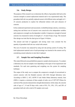 Study on groundnut shell ash as partial replacement of cement in ...