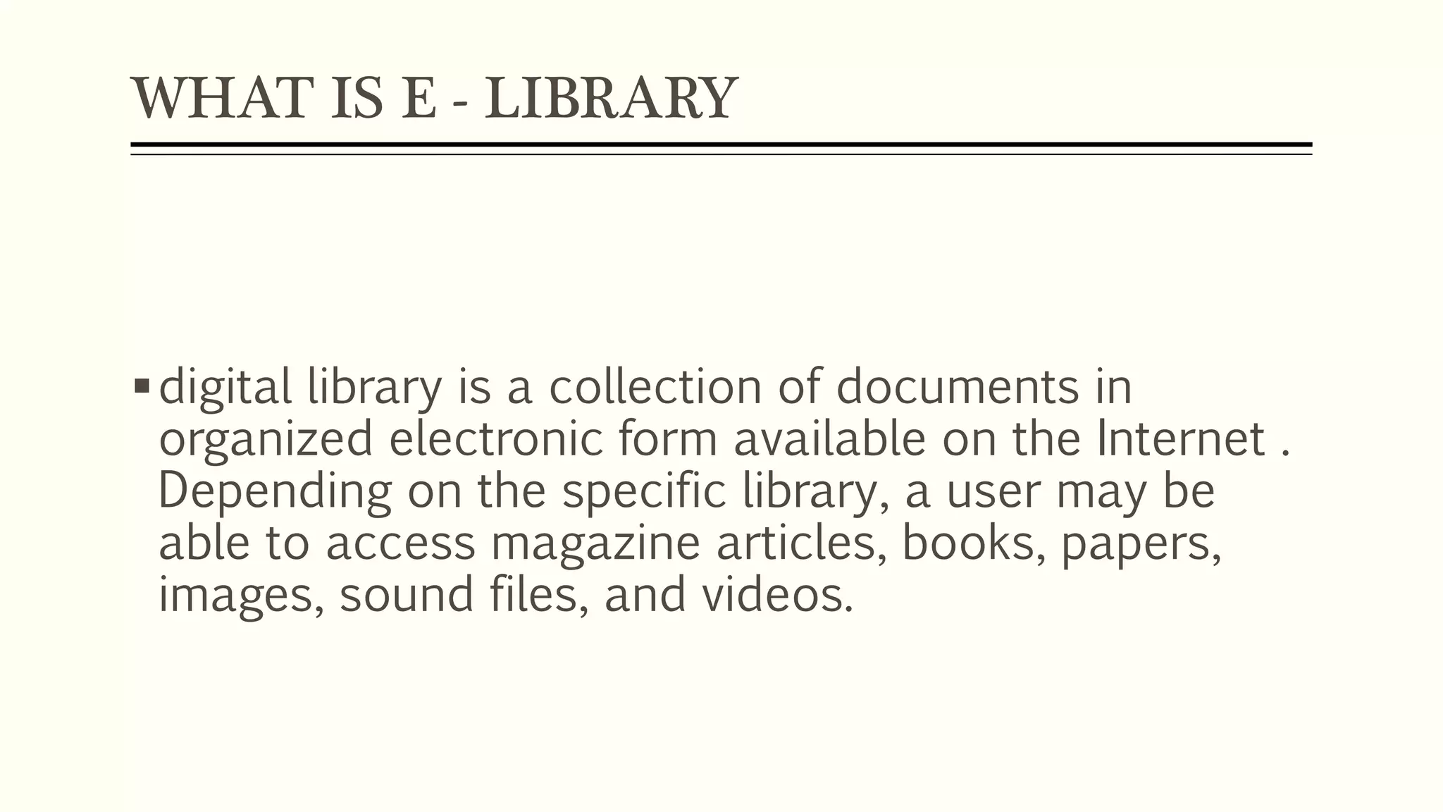 E – library | PPTX