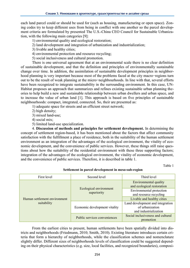 THE METHODS AND PRINCIPLES OF SETTLEMENTS DEVELOPMENT FOR ENERGY EFFICIENT LANDED-HOUSING IN ...