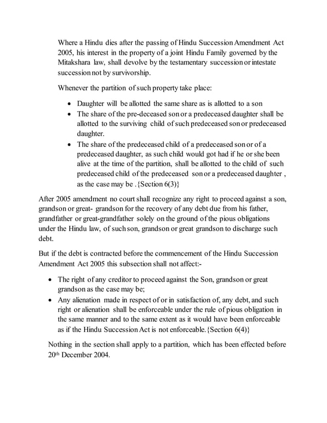 Elibrary datafile devolution of interest in the coparcenary property | PDF