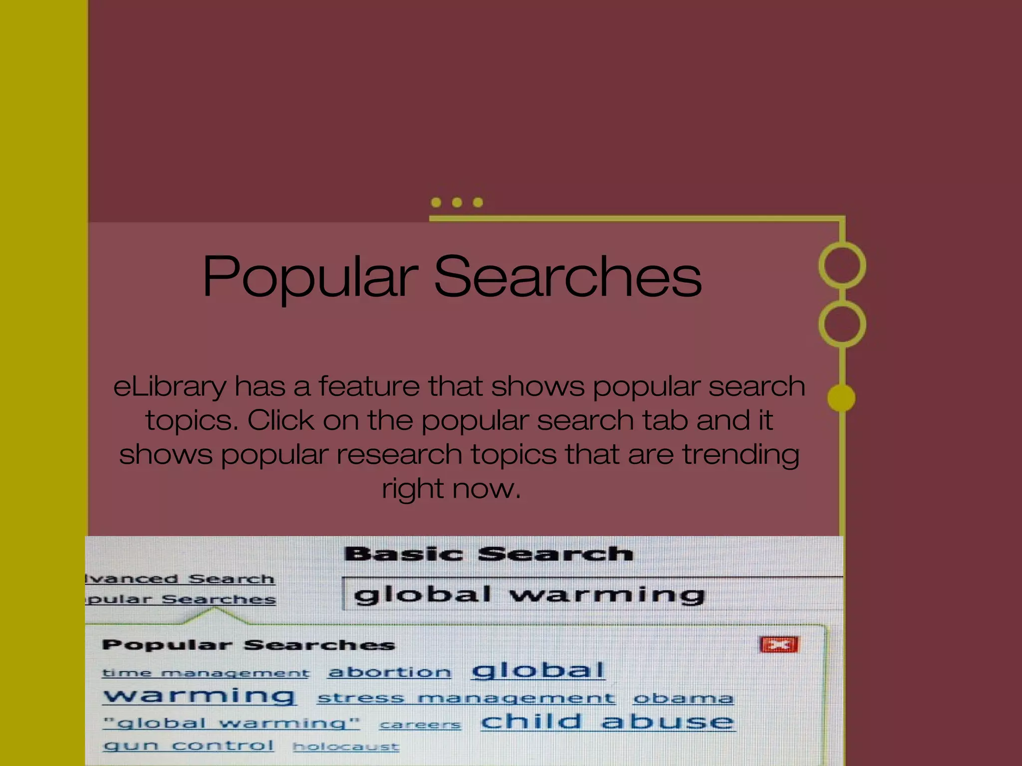 eLibrary presentation (How to Search) | PPT
