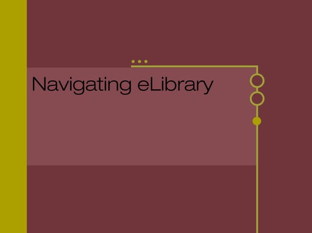 eLibrary presentation (How to Search) | PPT