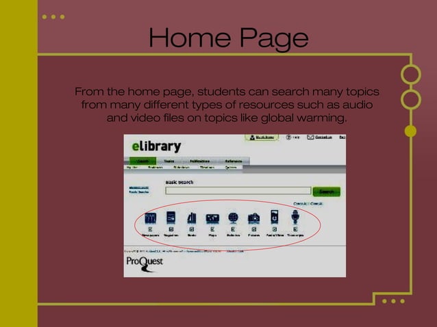 eLibrary presentation (How to Search) | PPT