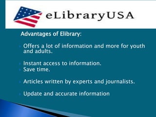 Elibrary usa presentation | PPT