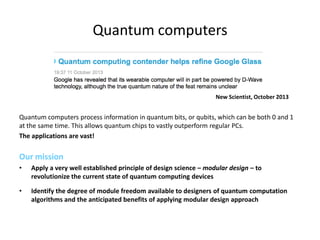 Modular Design Principles for Quantum Devices | PPTX