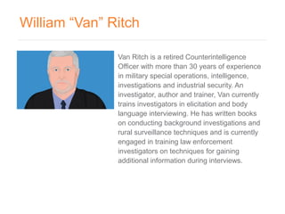 Investigation Interview: Elicitation Techniques | PPT