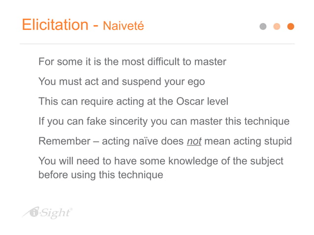 Investigation Interview: Elicitation Techniques | PPT | Science