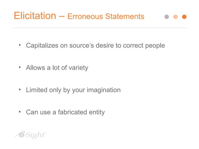 Investigation Interview: Elicitation Techniques | PPT | Science