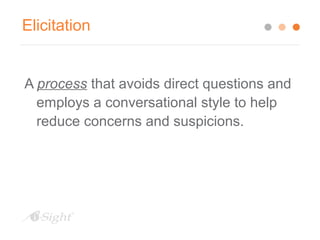 Investigation Interview: Elicitation Techniques | PPT