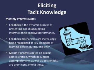 Eliciting Tacit Knowledge for Learning | PPT