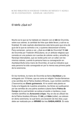 El Idefá: ¿Qué es? | PDF