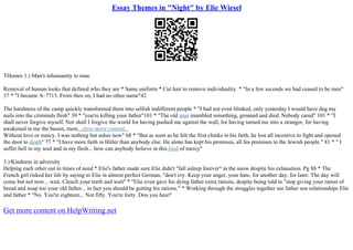 Elie Wiesel Night | PDF | Judaism | Religion & Spirituality