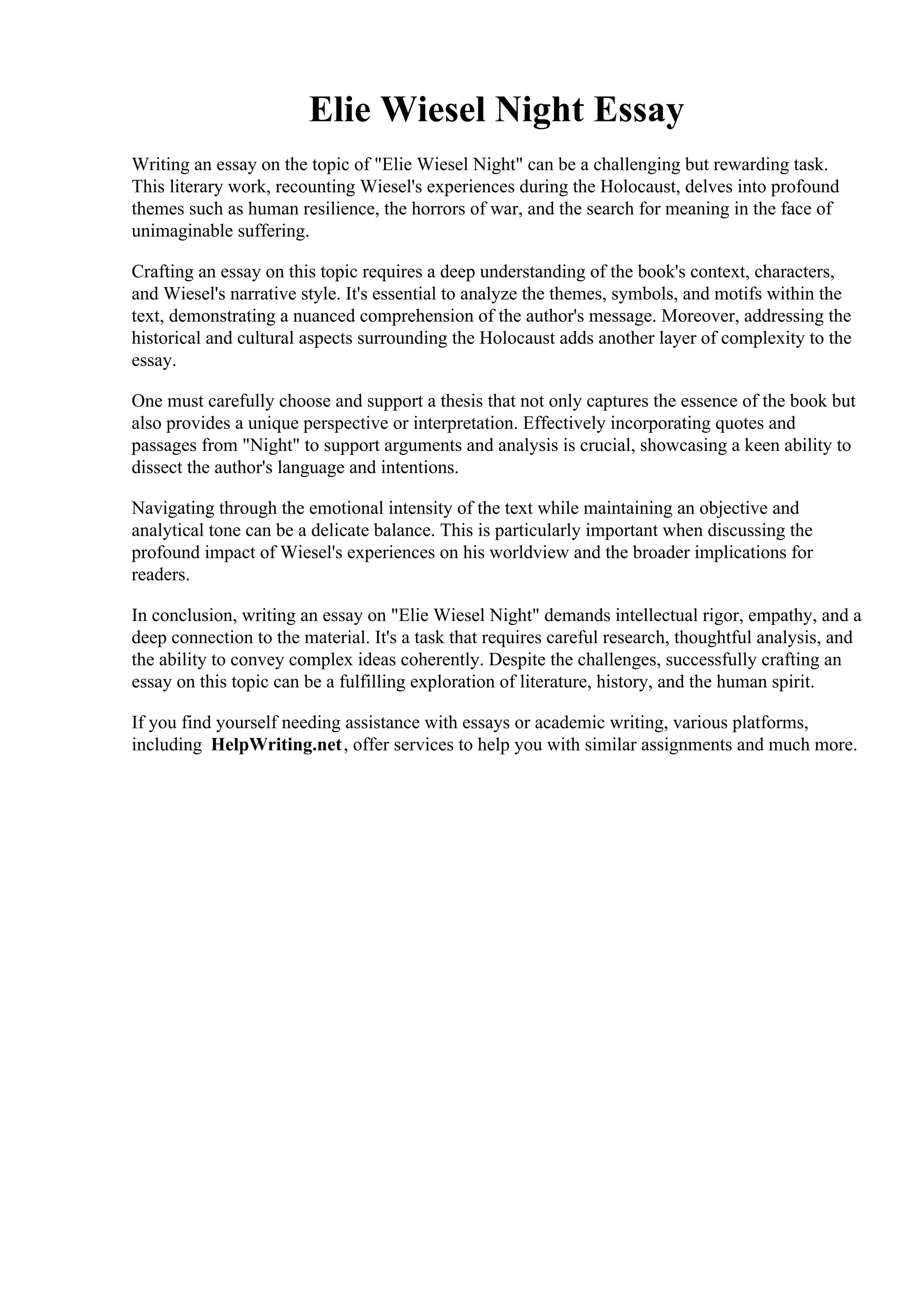 Elie Wiesel Night Essay.pdf