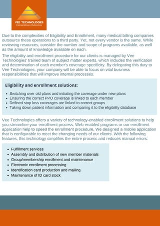 Eligibility and Enrollment | PDF