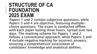 Eligibility Criteria and Exam Structure of CA Foundation 2025 Exam.pptx