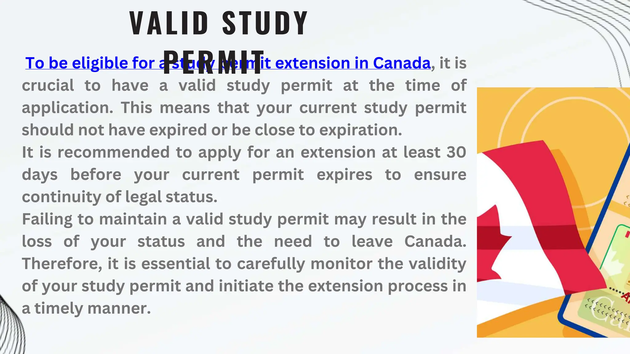 Eligibility Criteria for Study Permit Extension in Canada | PPT
