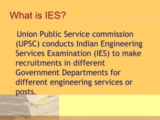 Eligibility for ies exams | PPT