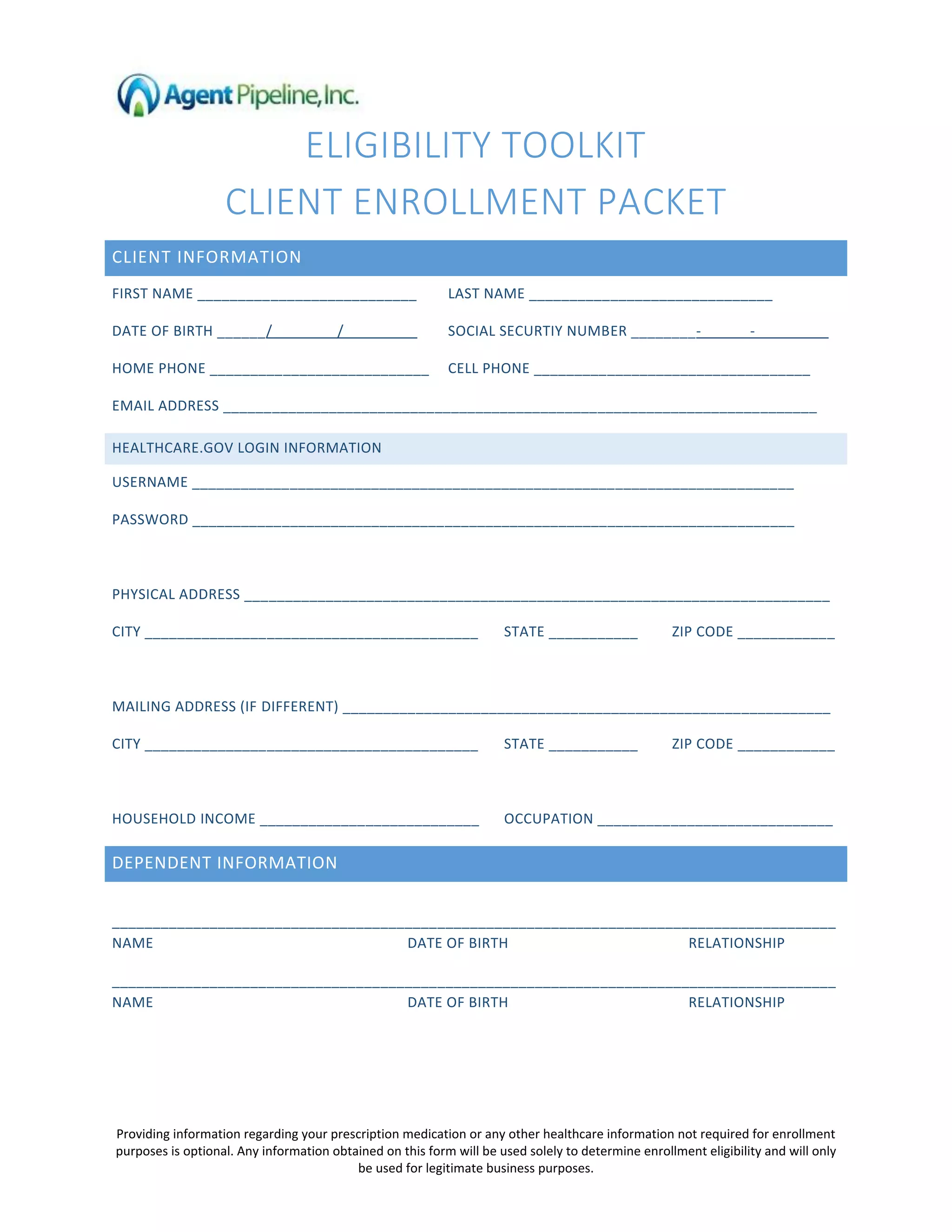 ACA Client Eligibility Enrollment Toolkit | PDF