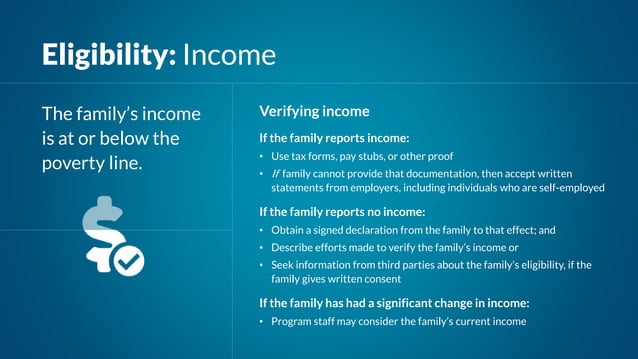 Head Start: Determining, Verifying and Documenting Eligibility | PPTX | Debated Sensitive Social ...