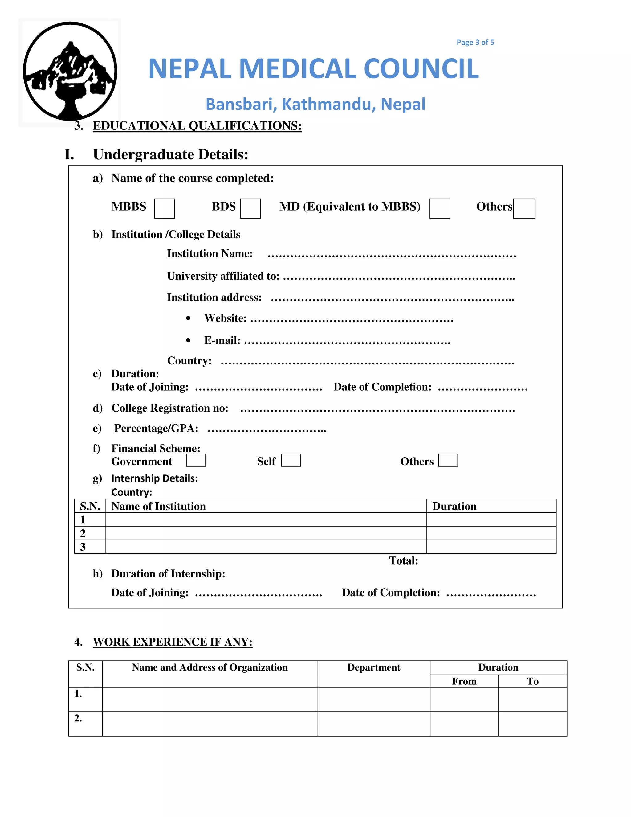 Eligibity foriegn NMC form | PDF