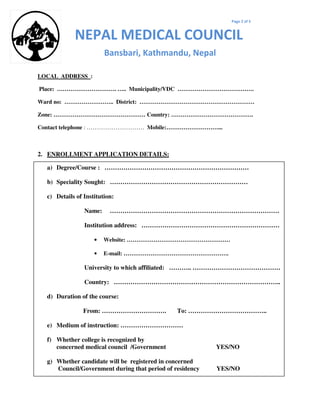 Eligibity foriegn NMC form | PDF
