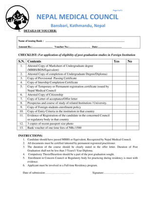 Eligibity foriegn NMC form | PDF