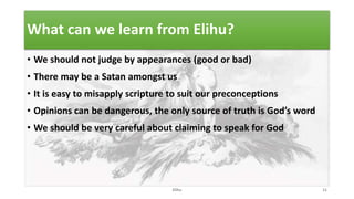 Elihu – who was he | PPTX