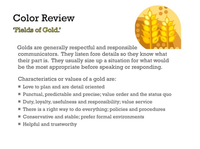 Eliii true colors communication | PPT | Free Download