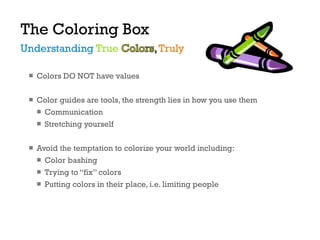 Eliii true colors communication | PPT