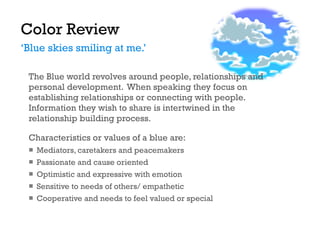 Eliii true colors communication | PPT