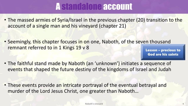 Elijah - Naboths vineyard (1 Kings 21) | PPTX
