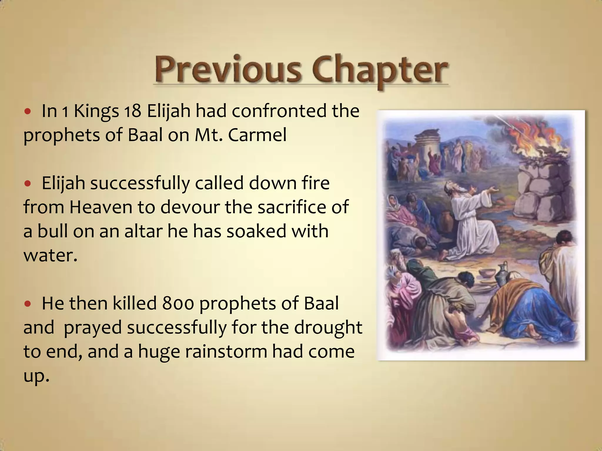 Elijah on mt horeb 1 kings 19 | PPTX